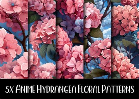 1 Anime Hydrangea Pattern Designs And Graphics