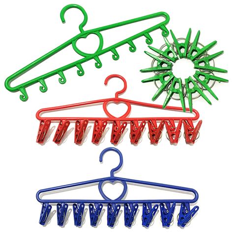6pcsset 10 Clips Class A Hanger With Clip Sipit Laundry Hanger High