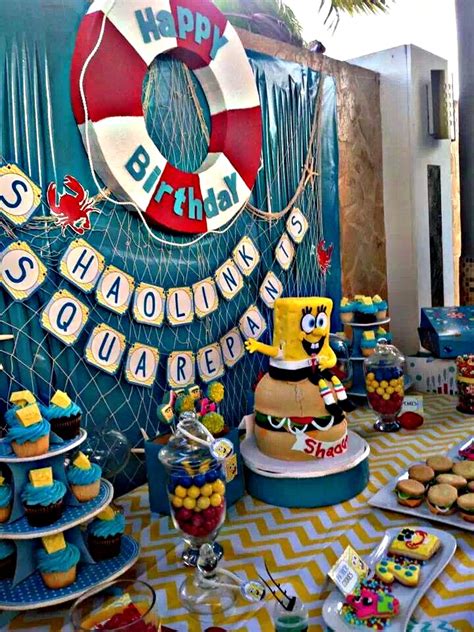 Spongebob Square Pants Birthday Party Ideas Photo 6 Of 33 Catch My