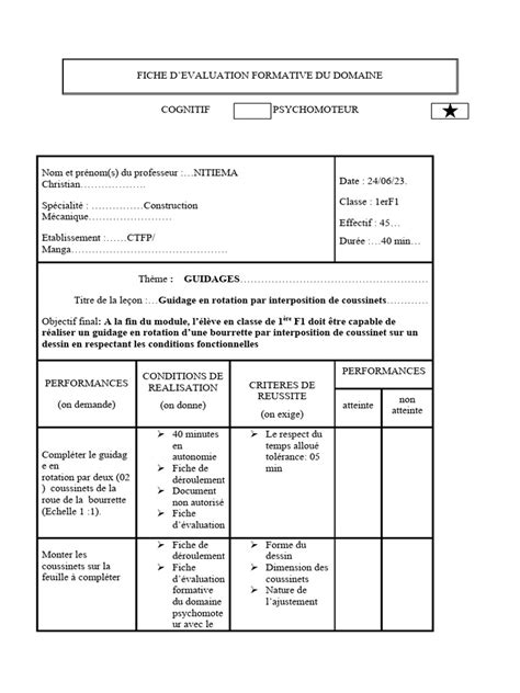 Fiche Devaluation Pdf