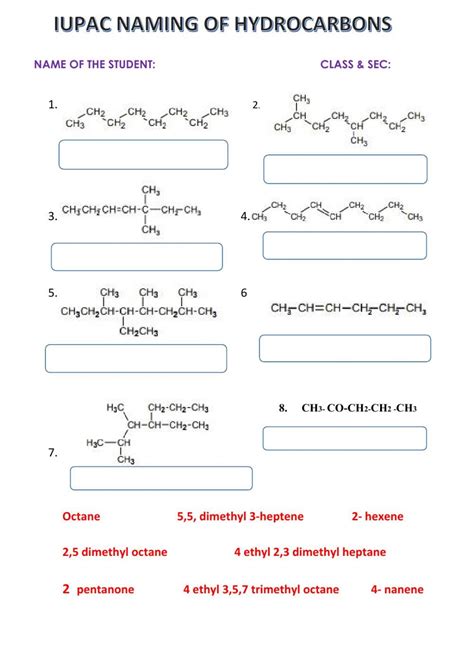 Questions For Iupac Naming