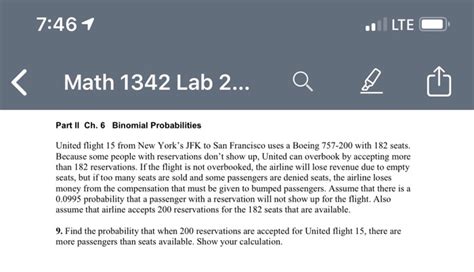 Solved 746 1 L Lte Math 1342 Lab 2 Part Ii Ch 6