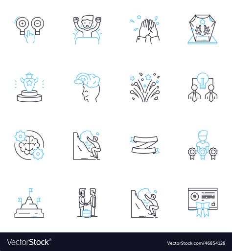 Design Phase Linear Icons Set Ideation Royalty Free Vector