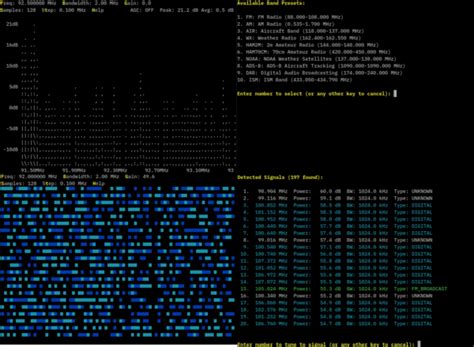 Pyspecsdr A Text User Interface Based Python Rtl Sdr Spectrum Analyzer