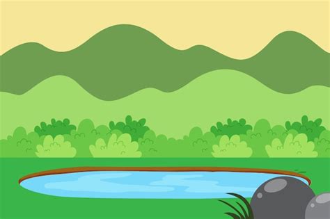 Premium Vector Forest Background 110