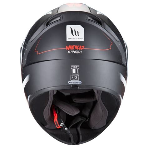 Mt Helmets Stinger Warhead Matt Blackwhitered Helmet Full Face Gas