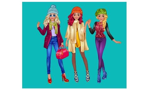 Meninas Lindas Vetor Premium