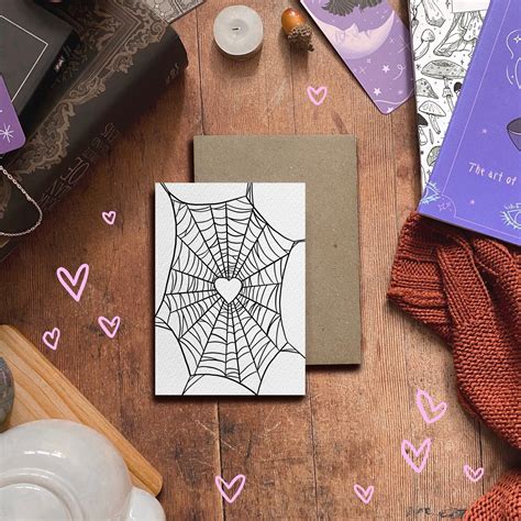 Spiderweb Heart Card Tied Fates