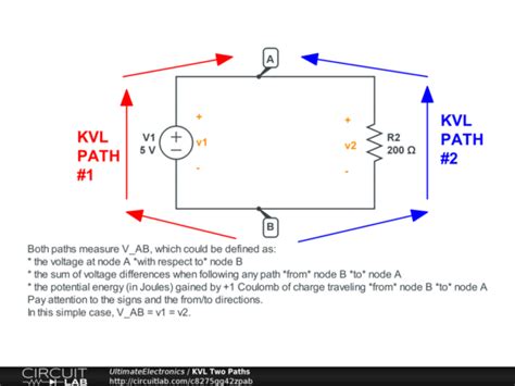 KVL Two Paths CircuitLab