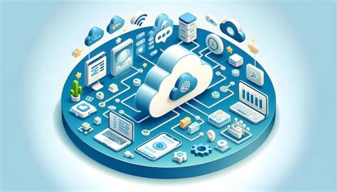 3d Flat Icon As Cloud Computing Innovation And Future Technology With Futuristic Elements