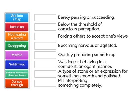 Advanced Expert Lexical Items I Match Up