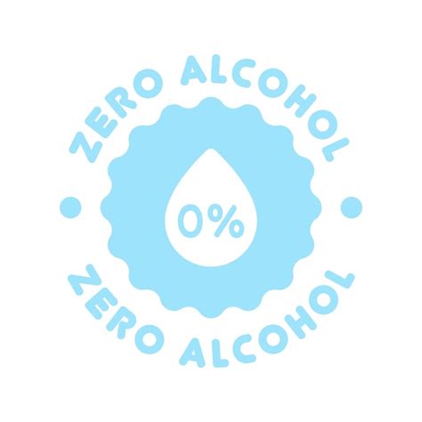 Premium Vector Vector Zero Alcohol Badge Label