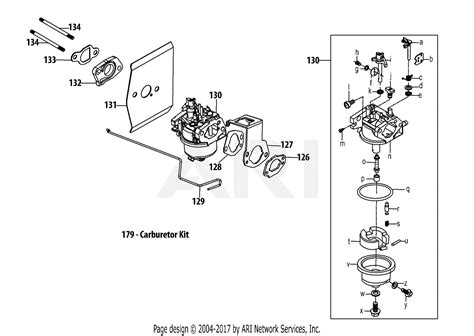 Troy Bilt 5x65ru Engine Parts Diagram For 5x65ru Carburetor
