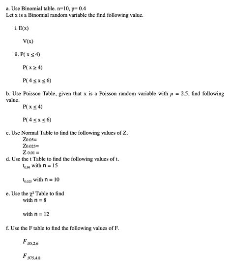 Solved A Use Binomial Table N10 P 04 Let X Is A