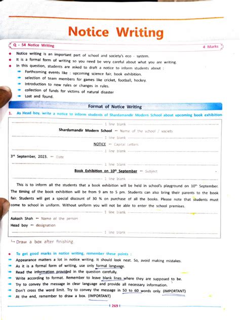 Notice Writting Format Pdf