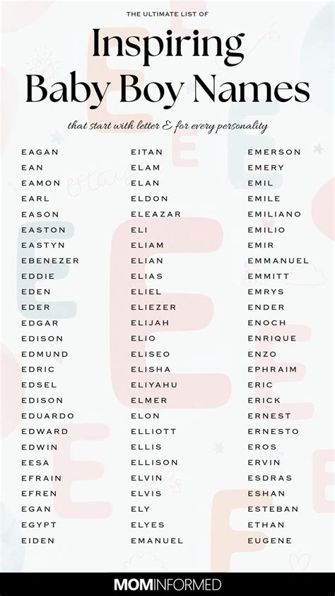 250 Inspiring Boy Names That Start With E For Every Personality In 2025