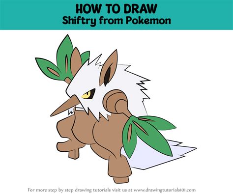 How To Draw Shiftry From Pokemon Pokemon Step By Step