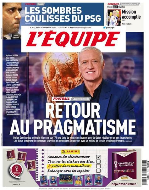Capa Jornal LÉquipe 10 Novembro 2022 Capasjornais Pt