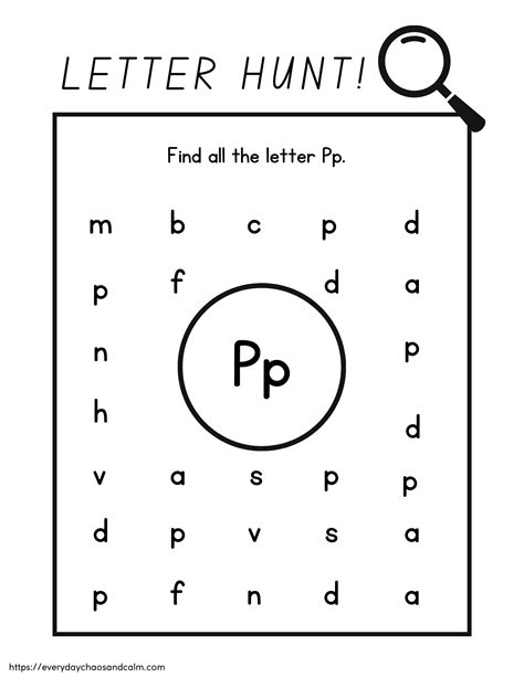 Free Printable Letter P Worksheets