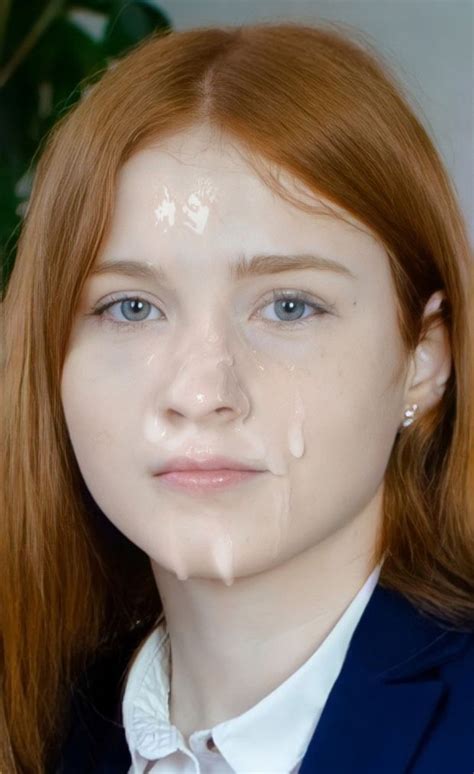 Photo Sexy Redhead With Pretty Cum On Face Cumshot Facial