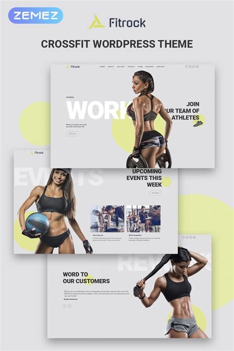 Fitrock Crossfit Wordpress Elementor Theme Фитнес дизайн Дизайн