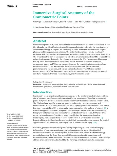 Immersive Surgical Anatomy Of The Craniometric Points Pdf Skull Human Anatomy