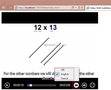 HTML Video With Subtitles DotNetCurry