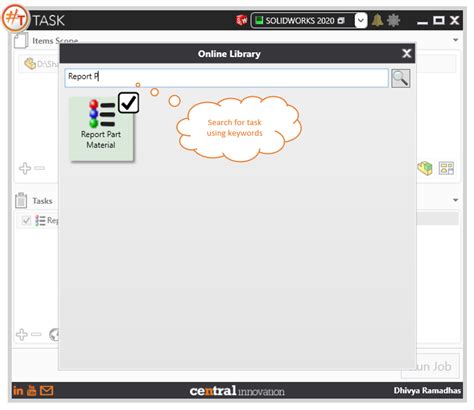 Report Part Material Task Documentation