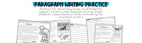 Writing Workbook For Grades 2 To 4 Constructed Response Paragraph Writing Practice Using The