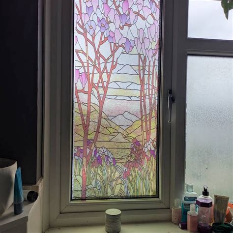 Customized European Style Stained Glass Window Sticker Electrostatic