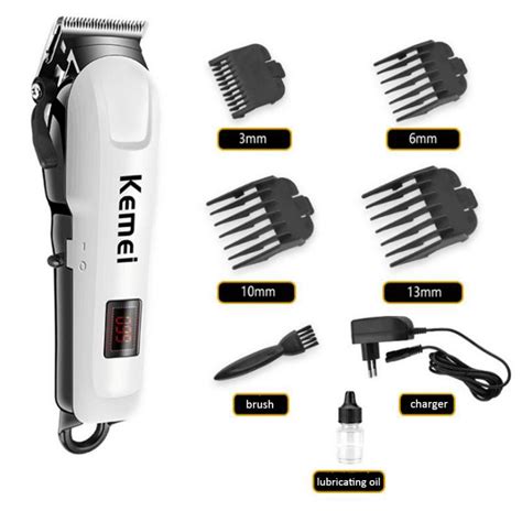 Kemei Km 809a Lcd Professional Electric Hair Trimmer110 V 240v ปัตตา