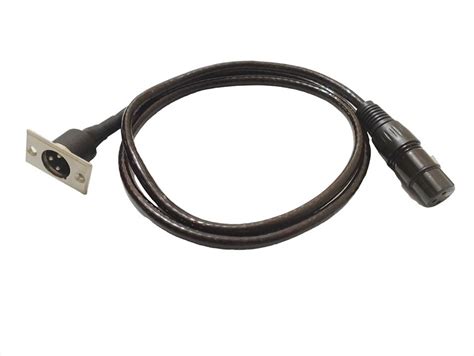 Xlr Male Panel Mount To Xlr Female 3 Pin Connector Pass Through Cable