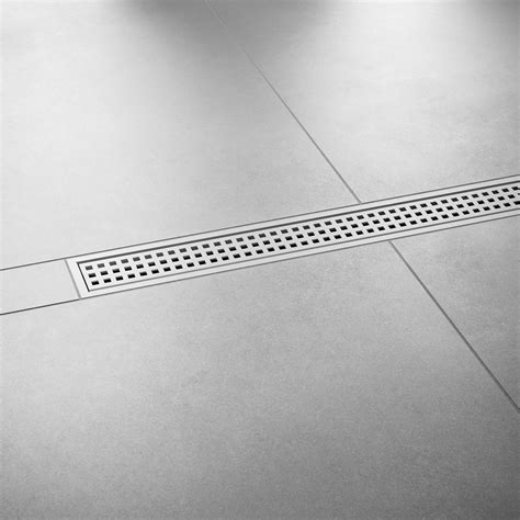 Schluter Kerdi Line 34in Frame 32in Square Grate Matte White Floor