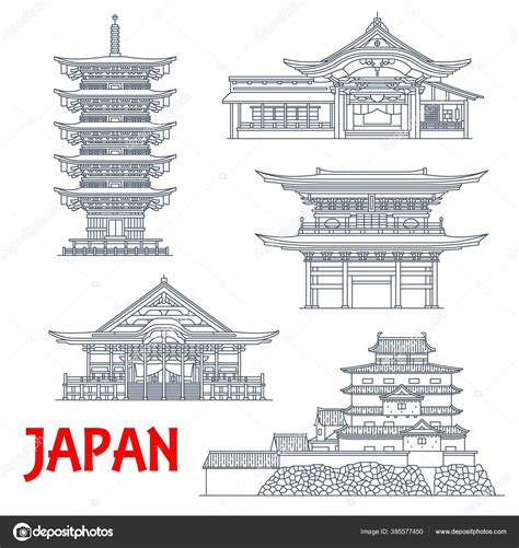 Traditional Japanese Architecture Drawing