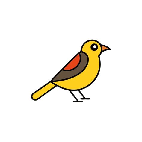 Dickcissel Bird Looks Icon Vector Premium Ai Generated Vector