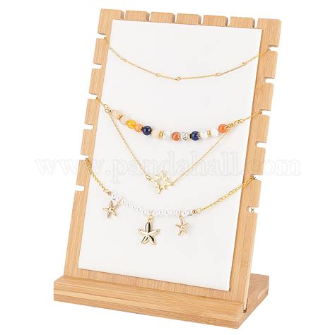 Wholesale Bamboo Wood Multiple Necklace Display Stands