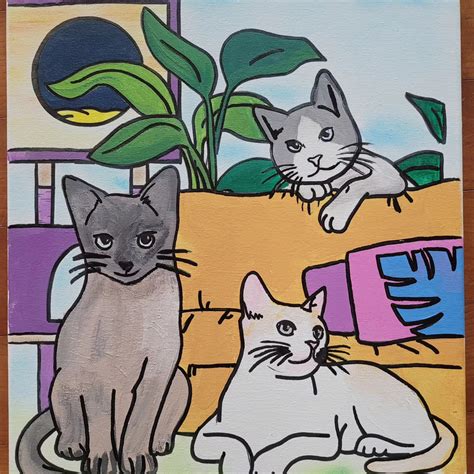 Jongbokpark 건물이 청평이 빌딩이 예쁜 그림으로 탄생~~ 샴 렉돌 브리티쉬