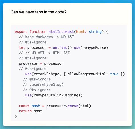 code highlighting montaigne docs