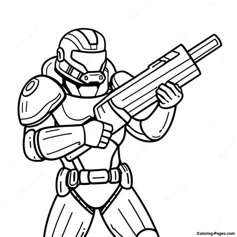 Doom Slayer In Action Coloring Page Coloring Page Free Printable Pdf