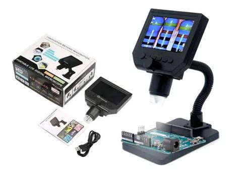 Microscópio Digital Lcd Portátil G600 Com Alto Brilho Tela Cor Preto 110v220v Mercadolivre