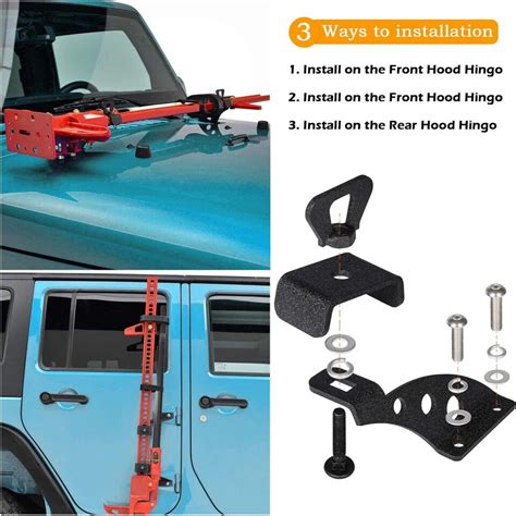 Hi Lift Jack Mount Hood Hinge Door Hinge Bracket For Jeep Wrangler Jeep N