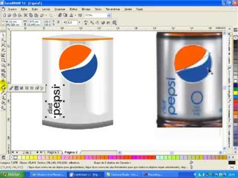 Corel Draw Lata De Pepsi Efeitos Part YouTube