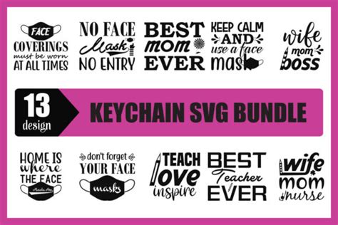 Keychain Svg Designs Bundle Graphic By The Crafty Pie Creative Fabrica