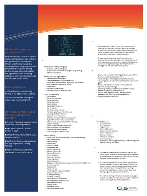 Data Science And Machine Learning Course Pdf Machine Learning