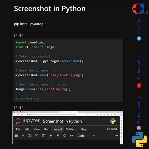 💻 курсы по It в тг перейти Python Screenshot Example Python Code