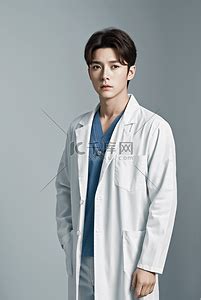 穿白大褂的男医生摄影图9高清摄影大图 千库网
