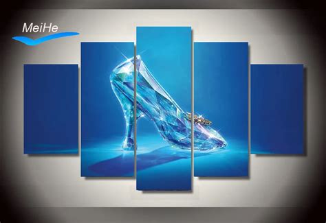 액자 인쇄 신데렐라 잃어버린 신발 캔버스 방 장식 인쇄 포스터 그림 캔버스 액자 무료 Shippingjjk 1012그림 And 서예 Aliexpress