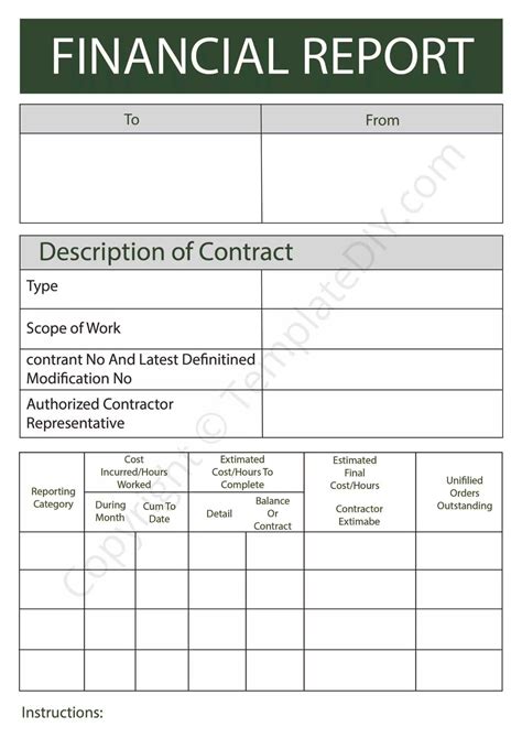 Excel Financial Report Templates