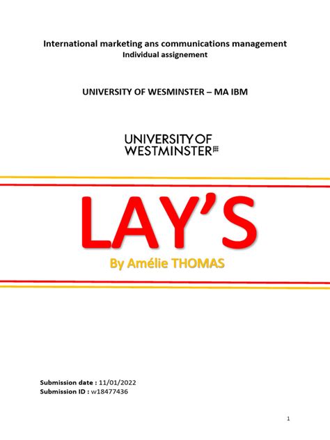 Individual Assignment W18477436 Pdf Brand Potato Chip