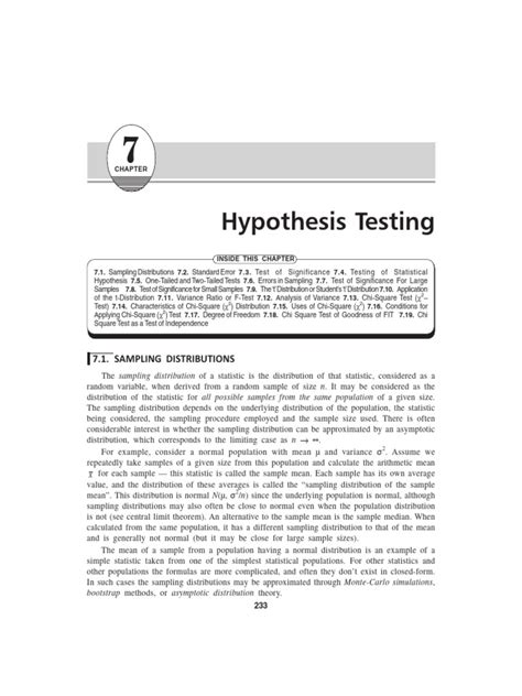 Hypothesis Testing Ii Pdf Statistical Significance Statistical